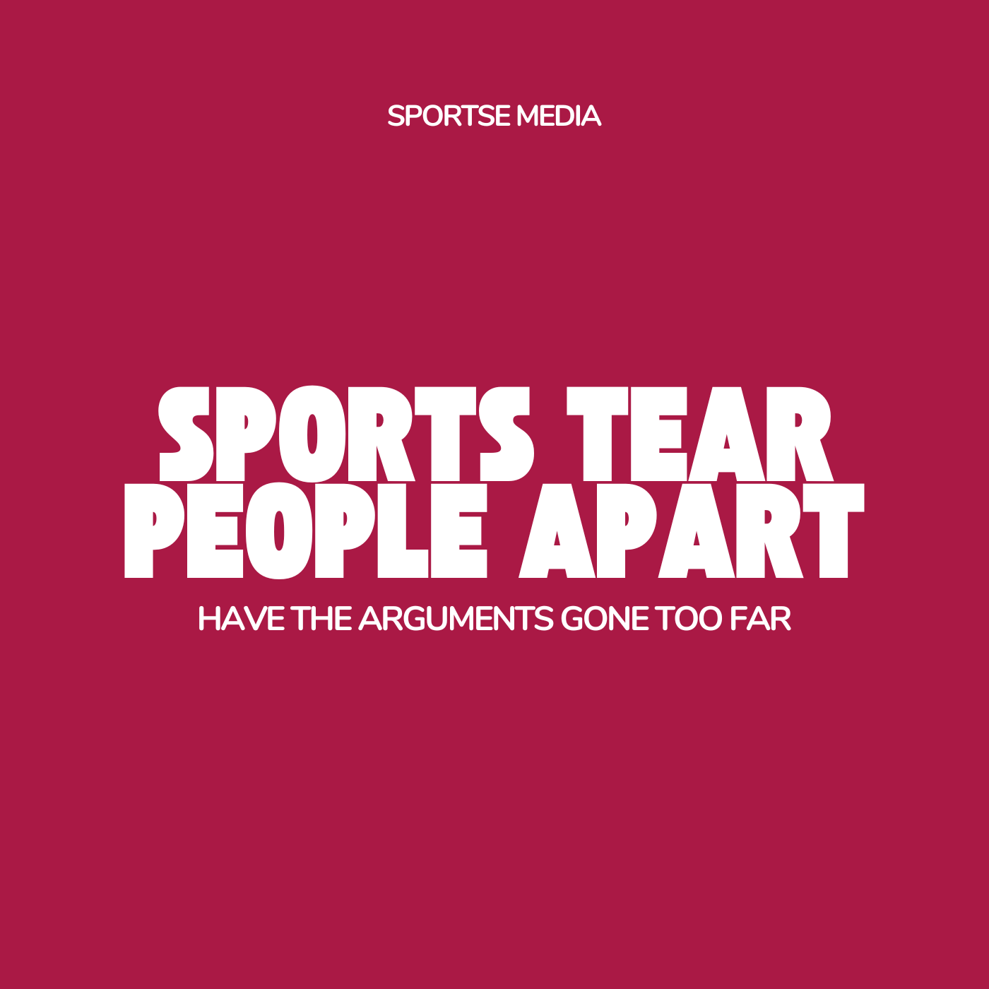 Why Sports Are Tearing People Apart in 2026 | SportsEpreneur